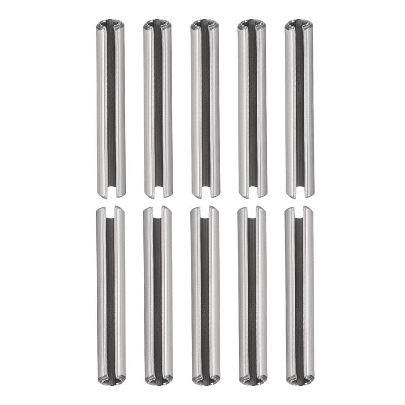 DTGN 2mmx20mm(DxL) スロット付きスプリングピン 20個入り 家庭用機械の留め具用 304ステンレススチール製スプリングダウエルテンションロールピン シルバー[ロールピンスプリングスロット付き]: パッケージには2mm/0....