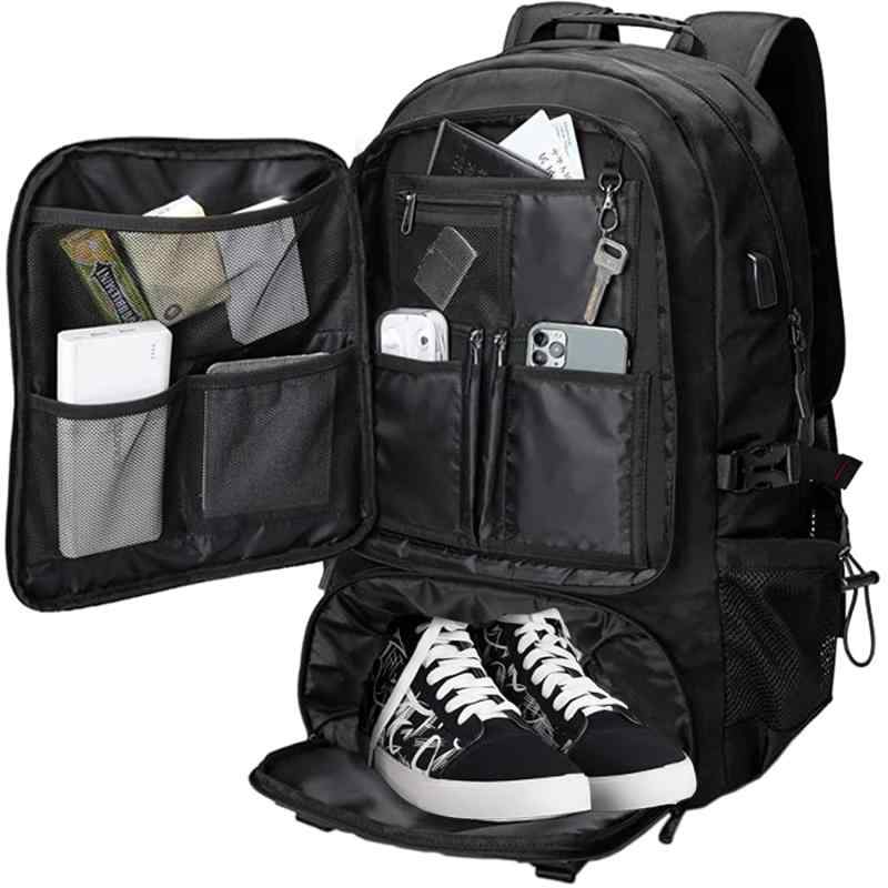 [shrradoo] 登山バッグ 防水 バックパック 65L 大容量 リュックサック 17インチPC ビジネスリュック 軽量 通勤 防災 旅行 釣り リュック ハイキング キャンプ アウトドアバッグ【収納力抜群】サイズ：約縦59cm × 横...