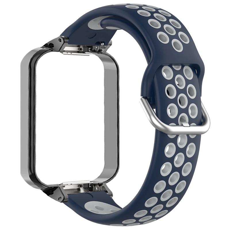 [PONATTENO] 交換用バンド For Xiaomi Redmi Smart Band 2 /Xiaomi Smart Band 8 Active専用バンド シリコンバンド メタル バックル フリーサイズ 男女兼用【対応機種】For ...