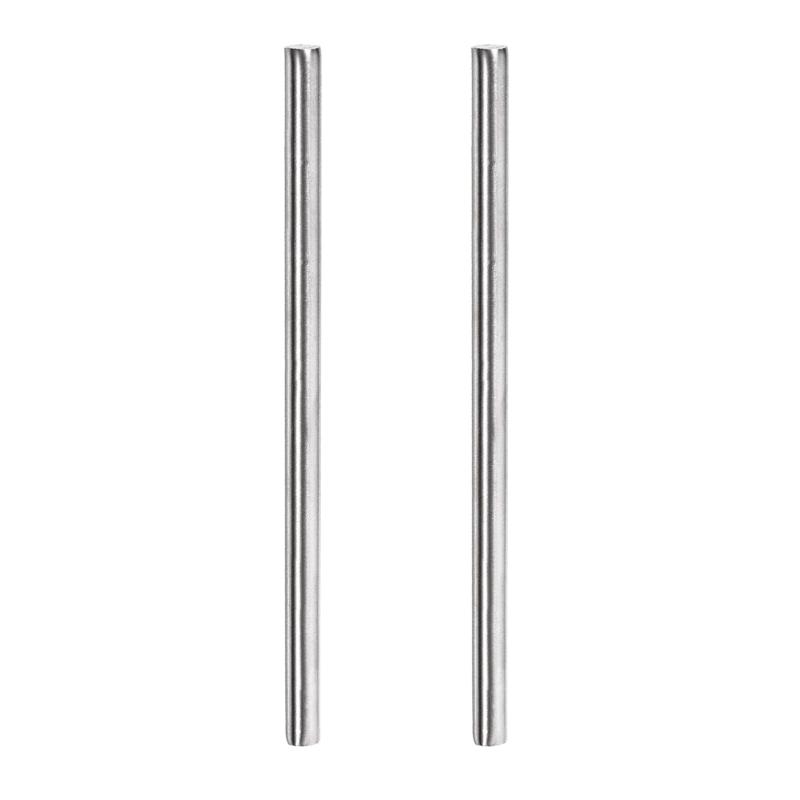 Rebower 304ステンレス鋼モーションロッド ラウンドバー 旋盤丸棒 DIYモデルのパンチ用 5mm x 100mm シルバートーン 2本入り1-【特徴】：ラウンドバーの表面は滑らかで、鋼の靭性が良くて、成形しやすくて、割れがありませ...