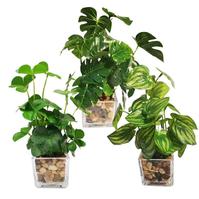 Lilizero フェイクグリーン 人工観葉植物 フェイクフラワー 鉢植え 造花 人工植物 インテリア 飾り 世話いらず 水やり不要 オフィス ホーム デコレーション