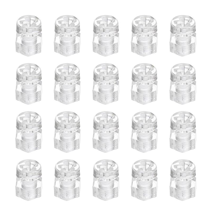 LvYiLinggg 透明アクリルネジと六角ナットキット M4x8mm 20セット PC 機械 アクセサリー DIY 装備 展示用 軽量モデル 手で締める ボルト【パッケージ内容】M4*8 スクリューのサイズは 0.27 x 0.43 イン...
