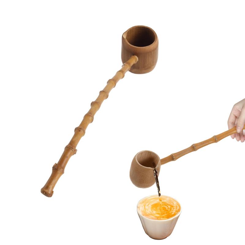 Liroyal 茶道具/柄杓 茶道 専用 竹製 お点前用 お手前用 茶器 茶碗用 抹茶茶道専 風炉用柄杓 1個 柄の長さ42cm【茶道専用竹製柄杓】：伝統的な美学と実用の選択日本茶道の静かな儀式の中で、すべての細部は深い文化的内包を担ってい...