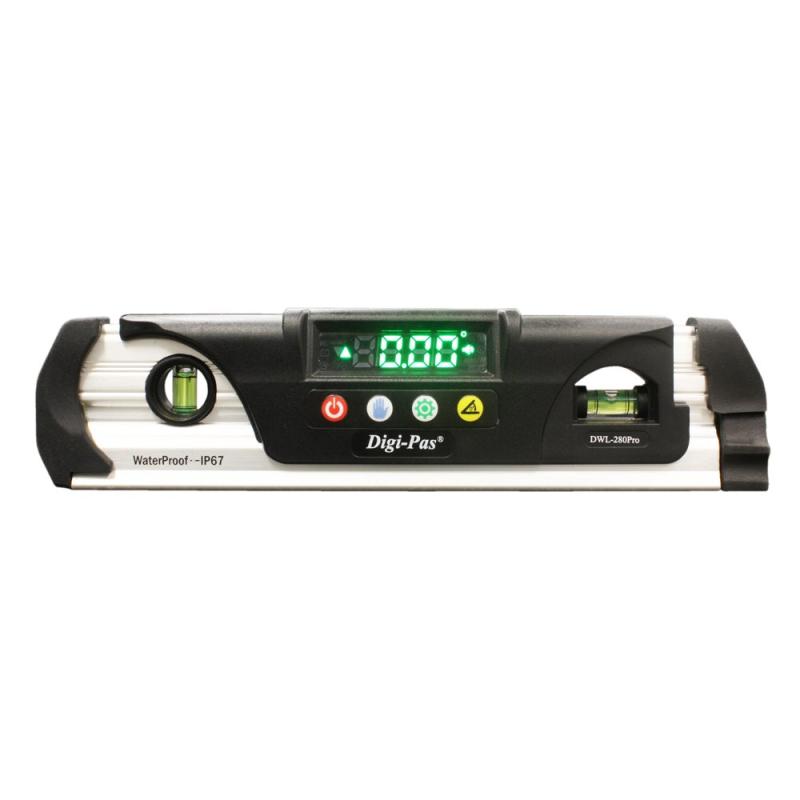 Digi-Pas 防水式デジタルレベル 水平器 0.05° 200mm DWL280Pro・防水、耐凍結、耐衝撃、高輝度LED表示を、マグネット付き、広範囲使用温度 -20°C ~ +60°C。プロ用に設計された。・本体を逆さまにしても自動...
