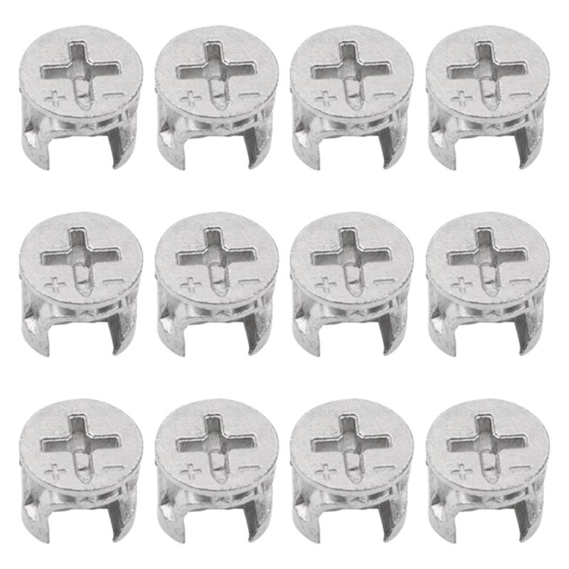 カムロックナット12 x 10 mm 12個入り 家具カムロックナットコネクタ継手 家具コネクタ 家具接続カム継手 家具用【仕様】直径: 12mm；全体の高さ:10mm；カラー: 銀色；適合するボードの厚さ:16-18 mm；12枚【素材】...