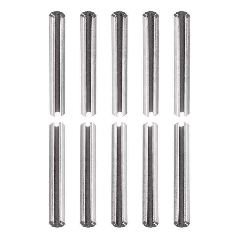 DTGN 2.5mmx30mm(DxL) スロット付きスプリングピン 20個入り 家庭用機械の留め具用 304ステンレススチール製スプリングダウエルテンションロールピン シルバー[ロールピンスプリングスロット]: パッケージには2.5mm/...