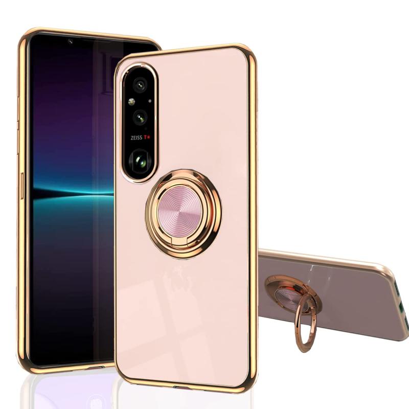 Xperia 1 V ケース[ [360°キックスタンド] 回転リング TPU ポリカーボネート 衝撃吸収バンパー TPU素材製 耐久性 Sony Xperia 1 V 用 カバー【対応機種】SONY XPERIA 1 V / [ SO-5...
