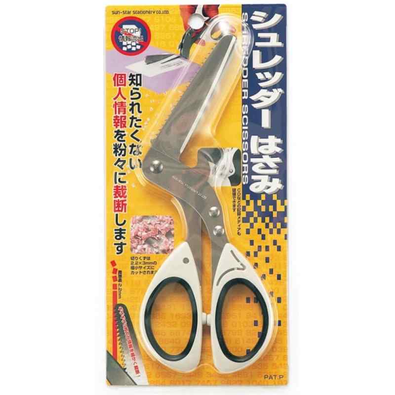 サンスター文具 シュレッダーはさみ 個人情報保護 S6301401【刃渡り】70mm【本体サイズ】W68×H183×D9mm【重さ】98g【仕様】ギザギザの3枚刃、ソフトグリップ仕様【材質】ステンレス、ABS、PP、オレフィン