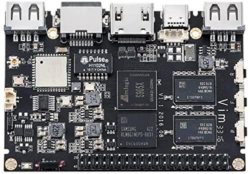 Khadas VIM1 SBC シングルボードコンピュータ 2+8g Amlogic S905X SoC，Android 7.1，EMMC-V5.0 storage (Basic)チップセット：Amlogic S905X64ビットクアッドコ...