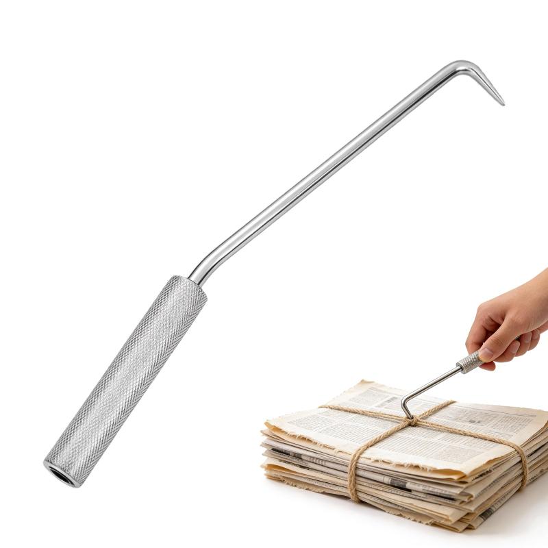 ダンボールを縛る道具 紐縛りフック まとめる ひも結び器 紐まとめ器 ねじり工具 新聞・段ボール・雑誌の整理に 便利な紐縛り道具【くるくる巻くだけで簡単】新聞や段ボールを、手軽にくるくる回してまとめられるツール。面倒な結び作業は不要で、誰で...