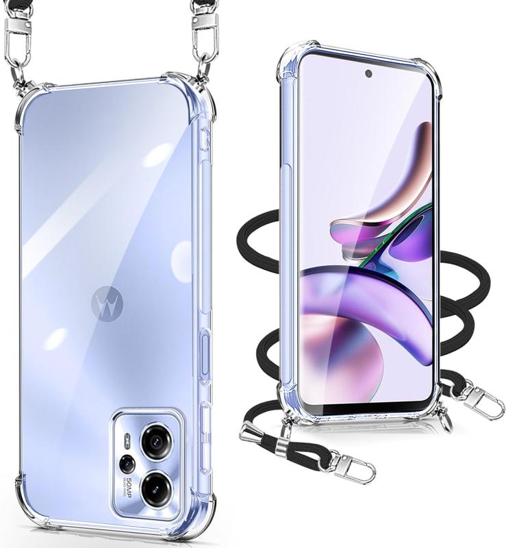 Oukitel C31 Pro ケース クリア ショルダー Oukitel C31 Pro カバー 耐衝撃 全面保護 カバー ストラップ付き 調節可能 スマホケース 肩掛け 斜めかけ 縄掛けケース 紐付き 薄型 軽量 取り外し可能 落【対応...