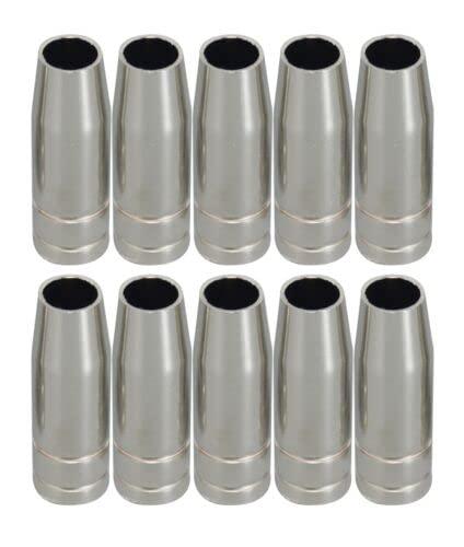 RIVERWELD 15AK MB15 MIG MAG CO2 溶接トーチ の 円錐形ノズル &amp; シールドカップ &amp; ガスノズル 10個15AK MB15 MIG MAG Co2 溶接トーチ用円錐形ノズル直径: 12mm/1...