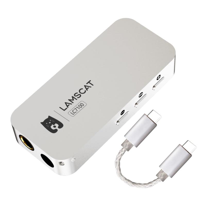 LAMSCAT LC7100 USB-C ヘッドホンアンプ EQ調音 アプリ個性化 4.4mm/3.5mm 32bit/768kHz ハイレゾ ダブルDAC内蔵CS43198 C-Cケーブル付き Windows/Mac OS/iPad/An...