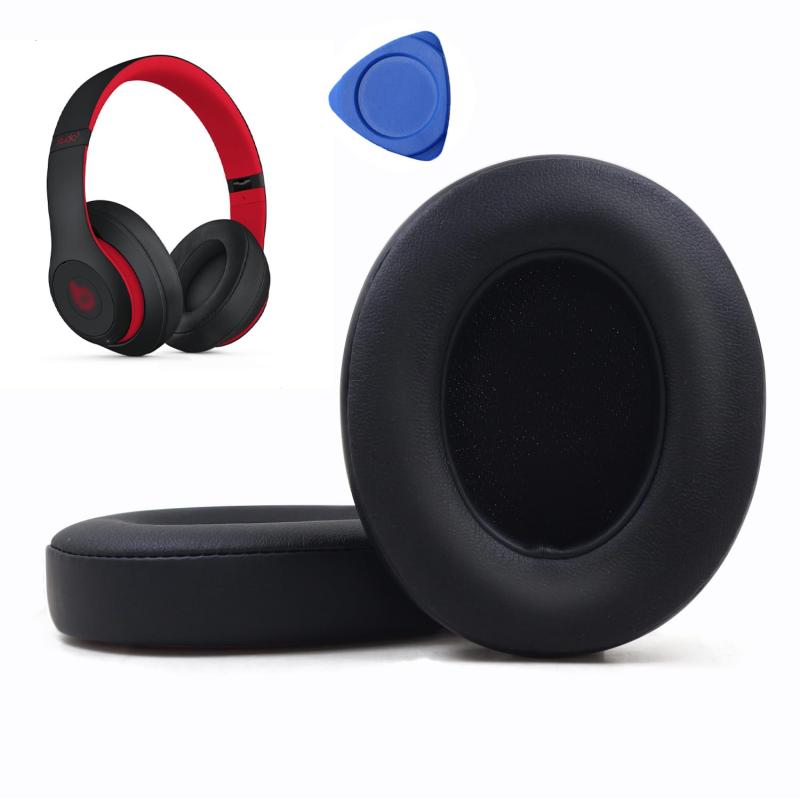 交換用耳パッド クッション Beats Studio 3.0/2.0 と互換性のある、ヘッドフォンの耳カバー高密度メモリ フォーム、ソフト レザー、適応ビート ノイズ キャンセル ヘッドフォン交換イヤパッド【適合】Beats Studio ...