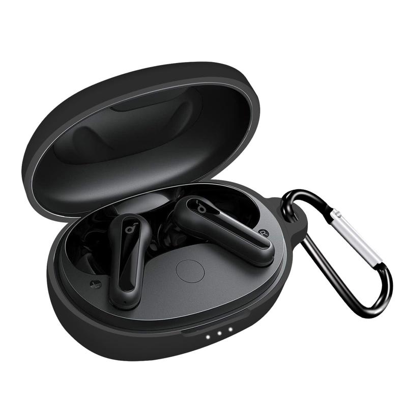 YAODLE Anker Soundcore Life P2 mini 用 ケース カバー Soundcore Life P2 mini用保護カバー 保護ケース シリコンケース 装着充電可能 全面保護 落下防止 キズ防止 耐衝撃 防塵 軽量...