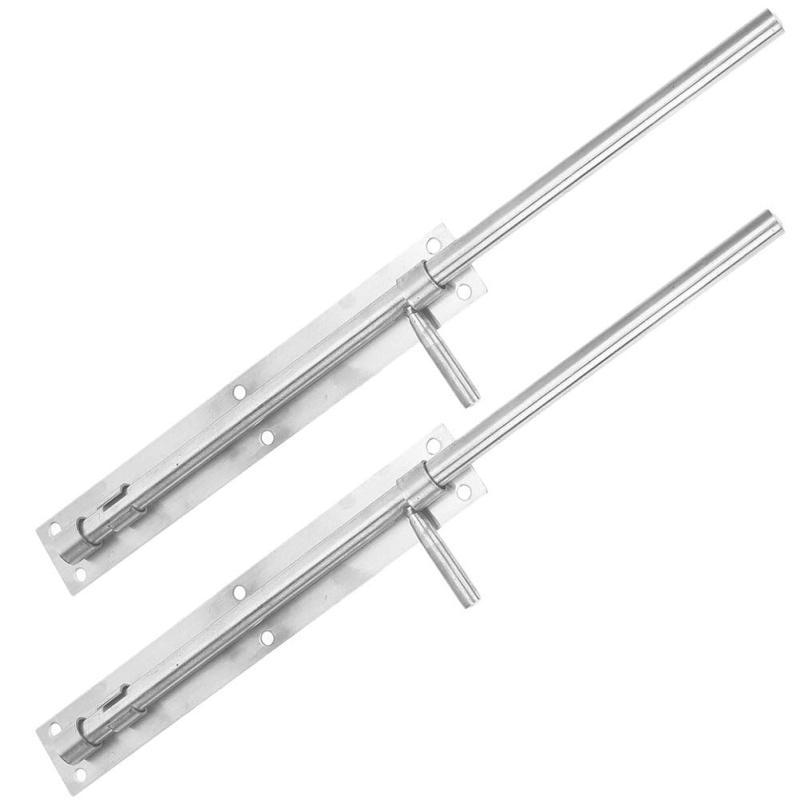 Mobestech 2個セット ステンレス製スライドボルト 8.3インチ ドアラッチ ゲートラッチ フェンス用 屋外門扉補助錠 耐錆性 強化設計セキュリティ強化のスライドボルト：厚みのある金属製スライドボルトがドアやゲートの固定を確実にし、...