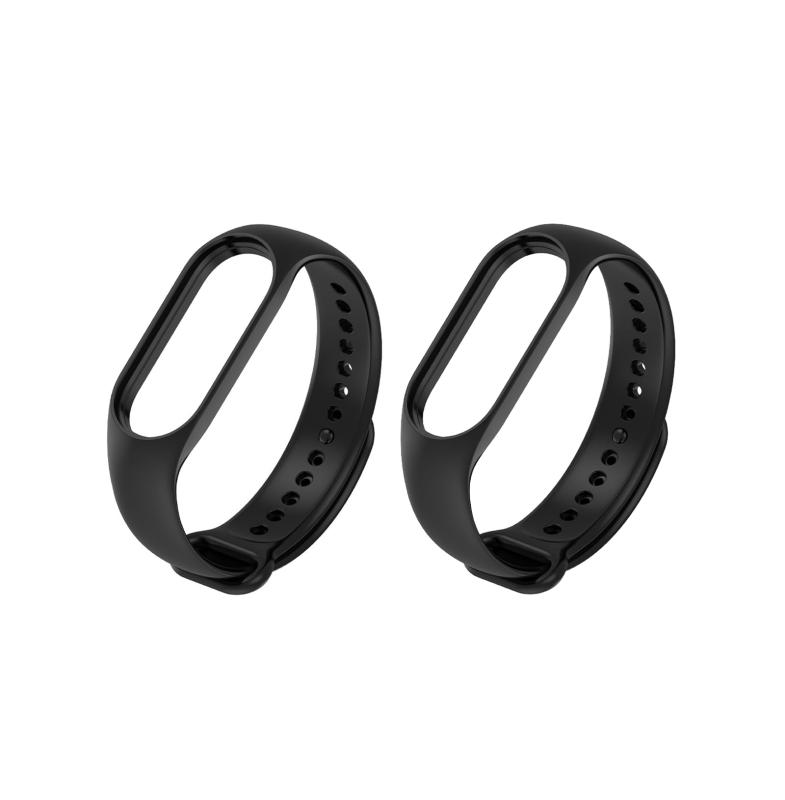 [LeTradeJP] コンパチブル For Xiaomi Mi Band 5/Xiaomi Mi Band 6 バンド交換バンド 黒 2個入 柔らかい シリコン製 交換ベルト 対応 Mi band 6 / Mi band 5 スマートバン...