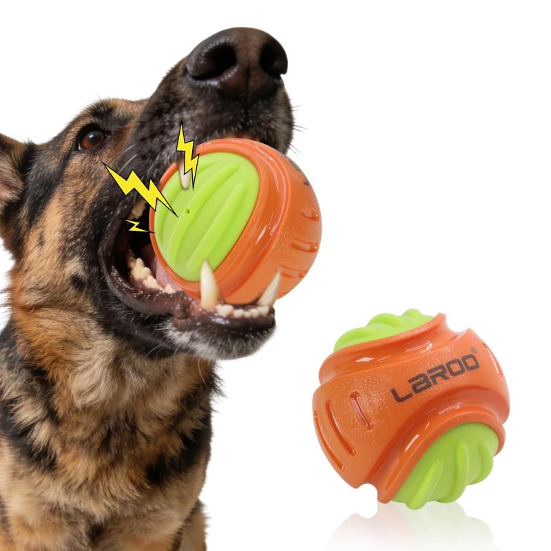 LaRoo LaRoo 犬 おもちゃ 音が鳴る 犬 ボール 超小型・小型犬中型犬専用 弾力性 水に浮 ペット用 噛むおもちゃ ストレス解消 運動 水遊び 耐久性 TPR ゴム製 屋内屋外兼用✅二重構造スクイーカー内蔵：噛むたび可愛い音が鳴り...