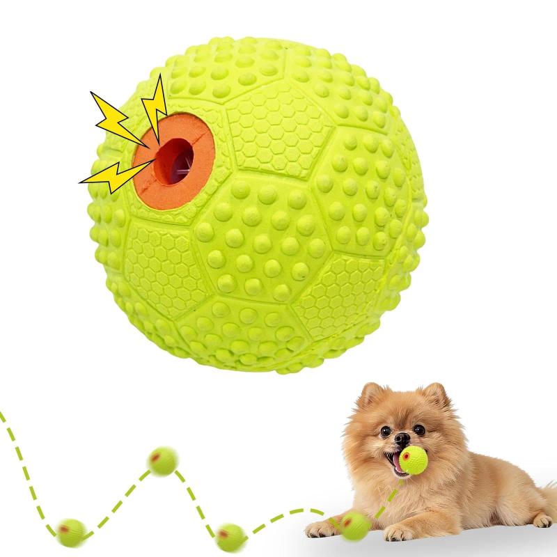 LaRoo犬おもちゃ、音が出る音が鳴る玩具、噛むおもちゃ、天然ラバ歯磨き、耐久性のある、投げる【発声可能】：犬噛むがボールで遊んでいるとき、、面白い音は彼らの好奇心と楽しさを刺激し、うつ病を軽減。投げおもちゃ】：LaRooボールは安全で頑丈...