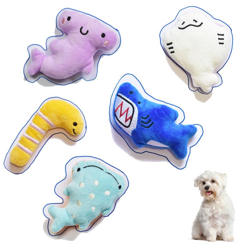 犬 おもちゃ 音の出る 嚙むおもちゃ 頑丈 鳴き笛付き かわいい ぬいぐるみ 犬用音の出るおもちゃ 中小型犬用 ストレス解消 デンタルケア 短毛安全素材 ボーナス収納ボックス対応 5点セット