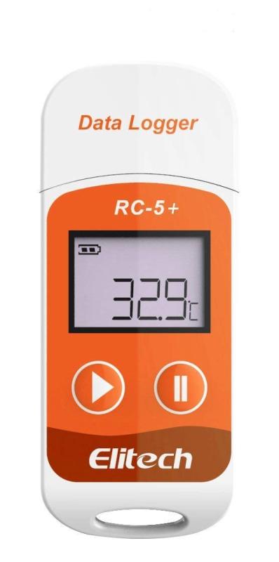 Elitech 温度記録計 RC-5+ USB一体型 LCD表示 32000ポイント 簡単に温度を記録し、解析できるデータロガー 温度警告 word/excel/txt/PDFレポート自動生成、解析できるデータロガー ブル再利用可能な温度デ...