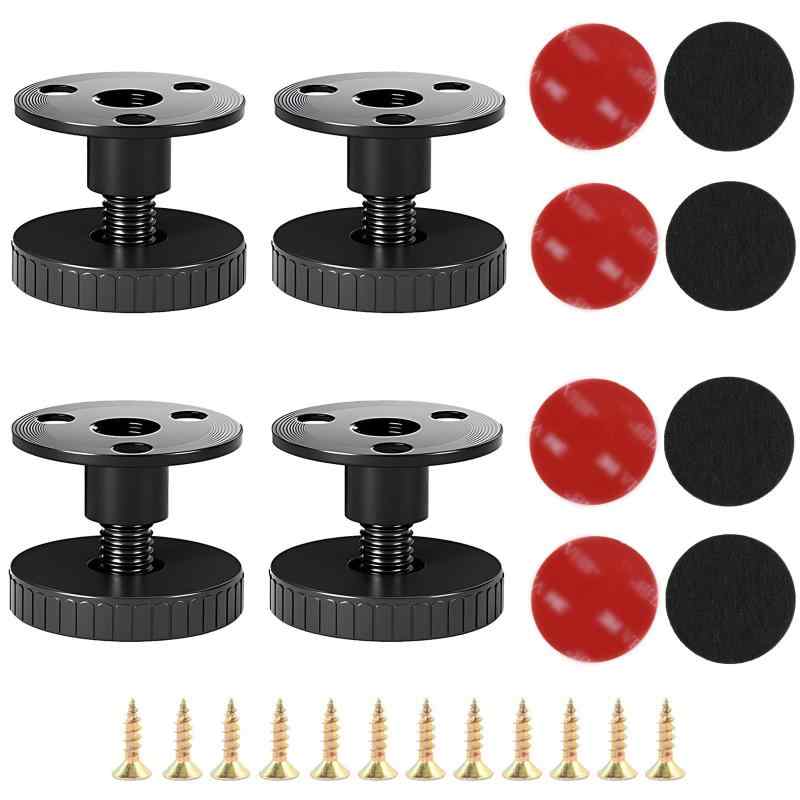 EDu 継ぎ脚 ベッド/テーブルの高さ調節 継ぎ足 継足し テーブル脚台 27-40 mm 高さを上げる 4個セット優れた耐荷重性: 天板は高品質の厚い炭素鋼で作られており、より強く安定しています。固定された 3 穴取り付けプレートは安定し...