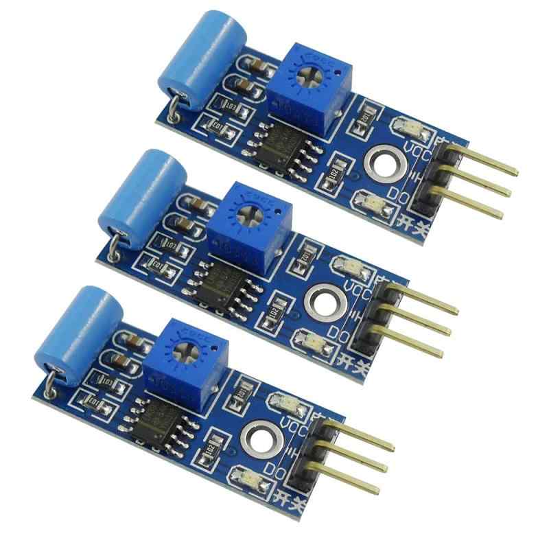 KKHMF 3個 SW-420 常時閉型 振動 センサー モジュール 振動 警報器センサーモジュール Arduino スマート カー対応モデル：SW-420、タイプ：ノーマルクローズ、動作電圧：3.3V〜5V、サイズ：約32 x 14mm ...