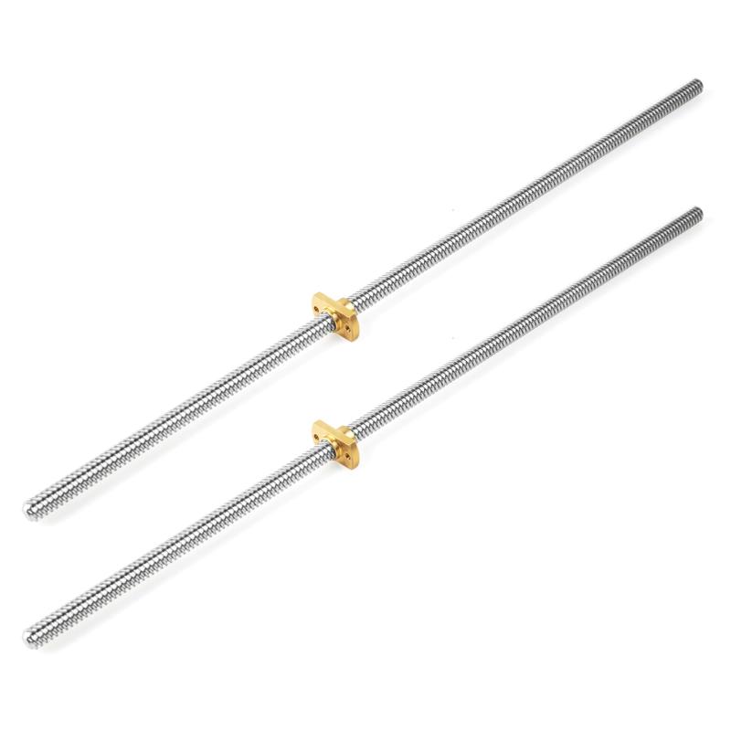 UniTak3D 2pcs 365mm T8 Z軸リードスクリュー Zロッド ステンレス鋼ネジ棒 真鍮ナット付き Z軸アップグレードキット Ender 3 V2/Ender 3 V2 Neo/Ender 3 Pro/Ender 3/Ende...