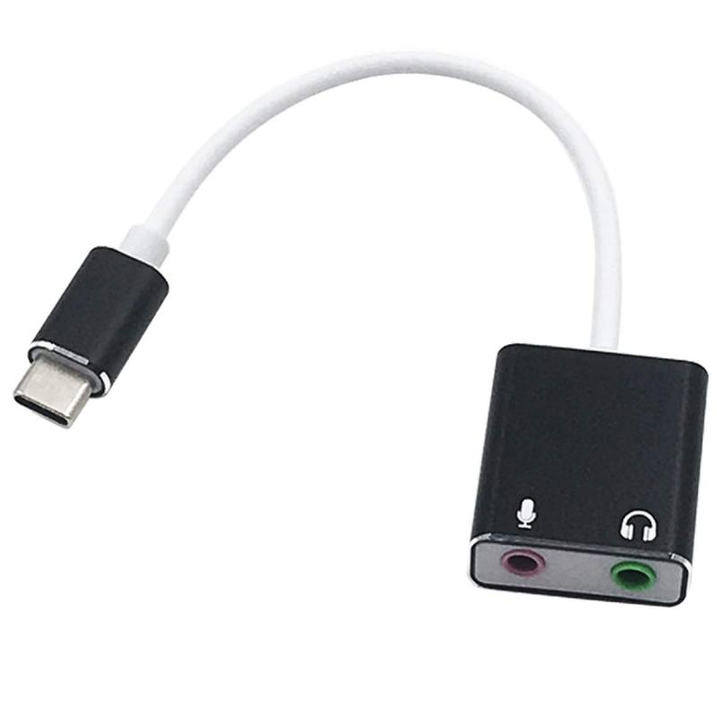 Ulyris Type-C to 3.5mm変換アダプタャック ヘッドホン/マイク端子 プラグアンドプレイ Type C外付け サウンドカードUSB-C オーディオ 3.5MM変換アダプタType-C to 3.5mm変換アダプタャック ヘ...