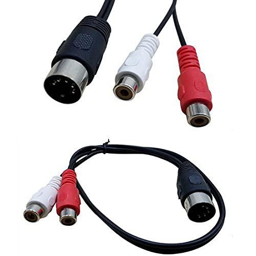 Ulyris MIDI DIN 5P オス へ 2 RCA フォノ メス ソケットジャック MF オーディオケーブル 0.5mUlyris 商標登録を番号#2022-059006 、100% 真新しい, ハイクオリティ5針 0.5m オス ...