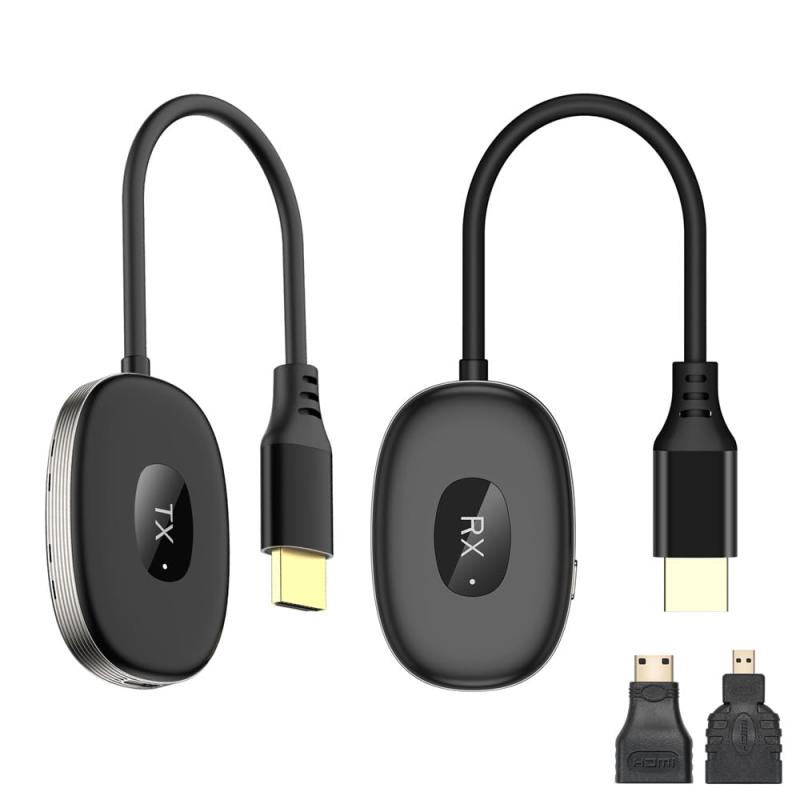 ワイヤレス HDMI 送受信機 セット 小型 30M転送 1080P/5Ghz対応 低遅延 WIFIも設定も不要 TV/PC/Mac/Laptop/Window/カメラ/監視カメラなど対応 収納に便利【2024最新モデル】コンピュータ、タブ...