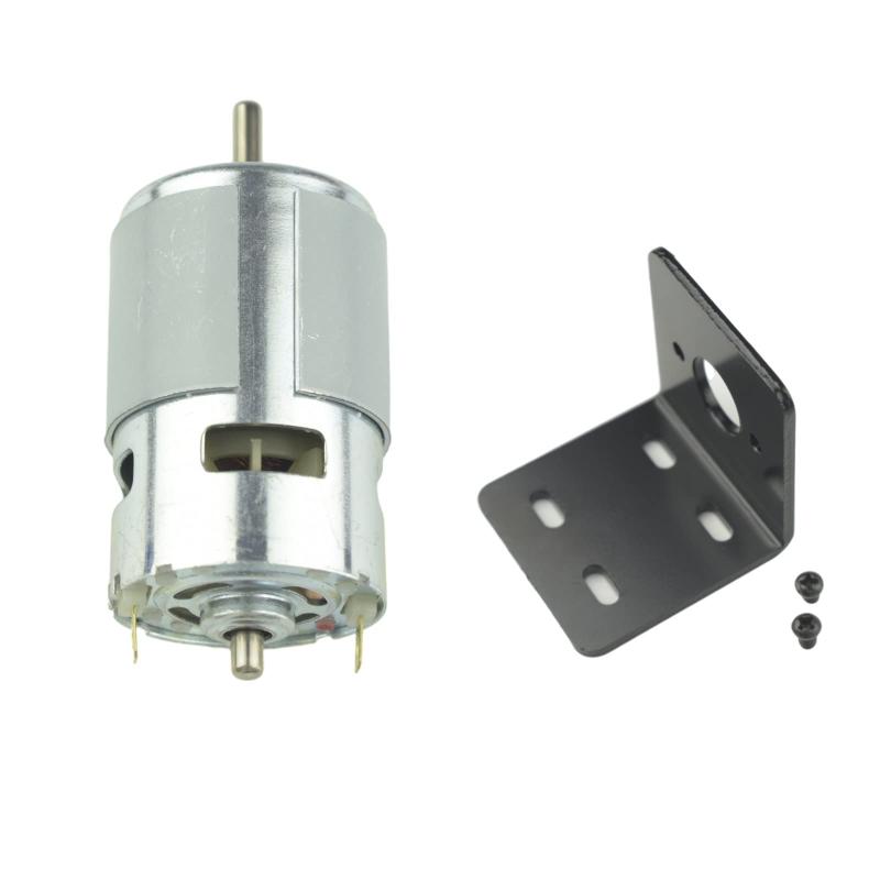 CONQUERALL 775 DC モーター 12V/24V 大きいトルクの高い発電の電子部品モーター ブラケットが付いている二重ボール ベアリング