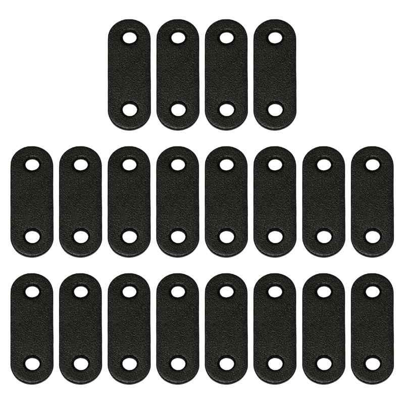 BLOOPIC ジョイント金具 20個セット ステンレス I字金具 棚受け金具 固定金具 家具補強プレート DIY用 ネジ付き 連結金具