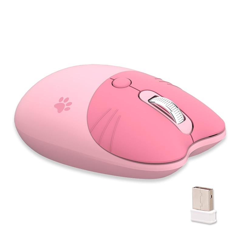 Cute Cat Wireless Mouse, Silent Mouse, 2.4G Wireless Mice, Candy Colors, Kawaii Gift for Girls and Kids【可愛い猫のデザイン】 独特の猫の...