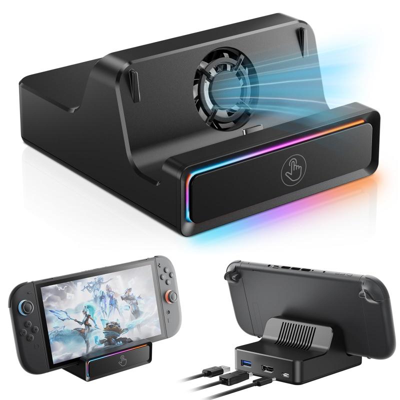 Switch 2用ドック スイッチ 2 互換 TVドック【Switch 2 専用設計＆高互換性】Switch 2 に完全対応した最新ドック。Type-C 接続で安定したテレビ映像出力と充電を実現し、ゲームプレイ中でも遅延のない快適な操作をサ...