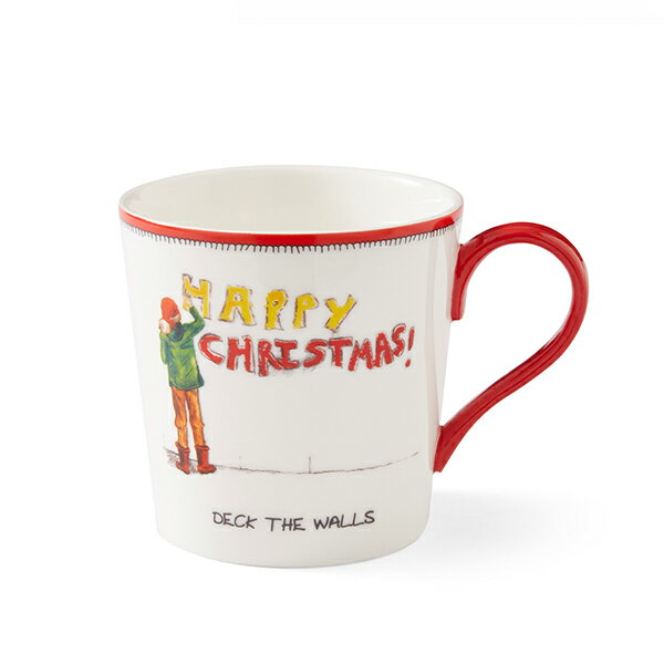 スポード キット・ケンプ クリスマスマグ 340ml DeckTheWalls KKDH78914-XG　イギリス　洋食器　陶器 英国の伝統に遊び心を添えて——キット・ケンプの自由な美学。 遊び心あふれる線画タッチと、手描きのようなぬくもり...