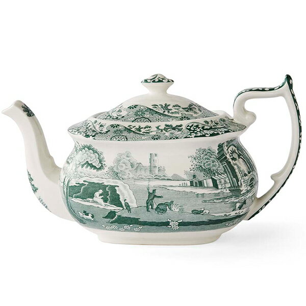 スポード グリーンイタリアン ティーポット HGI1400　イギリス　洋食器　陶器 単色で和洋中どんなお食事にでも万能にお使いいただけます。 スポードの名作「ブルーイタリアン」シリーズに、落ち着きのあるグリーンカラーをまとわせた「グリーン ...