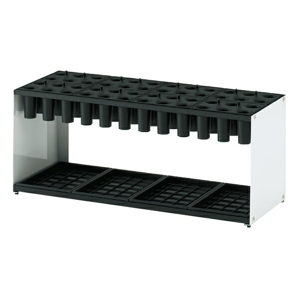 コメントオフィスや施設の共用傘立てとしていかがでしょうか？傘の収容部が筒状の形状で1本ずつに分かれているので、傘が絡むことなくさっと取り出せます。さらに便利な折りたたみ傘用のフックも付いています。同じデザインで3列のタイプもご用意しています...