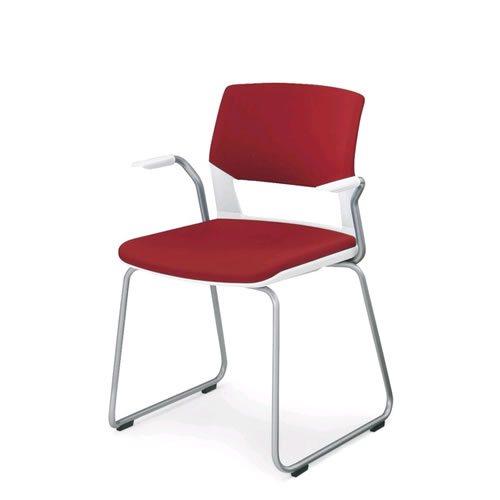 会議椅子 ミーティングチェア 肘付 背カバー付 サークル脚 スタッキング 160シリーズ CK-165Rの詳細情報 ミーティングチェアー（会議椅子）。オフィスでの打ち合わせ、面談、商談や施設の会議室、ロビーのほか、接客スペースや受付カウンタ...