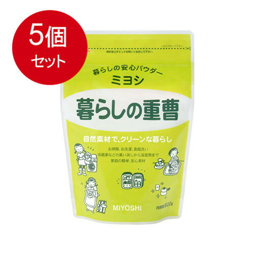 個装サイズ：147X212X70mm個装重量：約610g内容量：600g自然派資材でクリーンな暮らし！！【品名】重曹【用途】台所用、住まいの洗浄【液性】弱アルカリ性【成分名称／機能名称】炭酸水素ナトリウム（重曹）／アルカリ性成分【使用方法】...