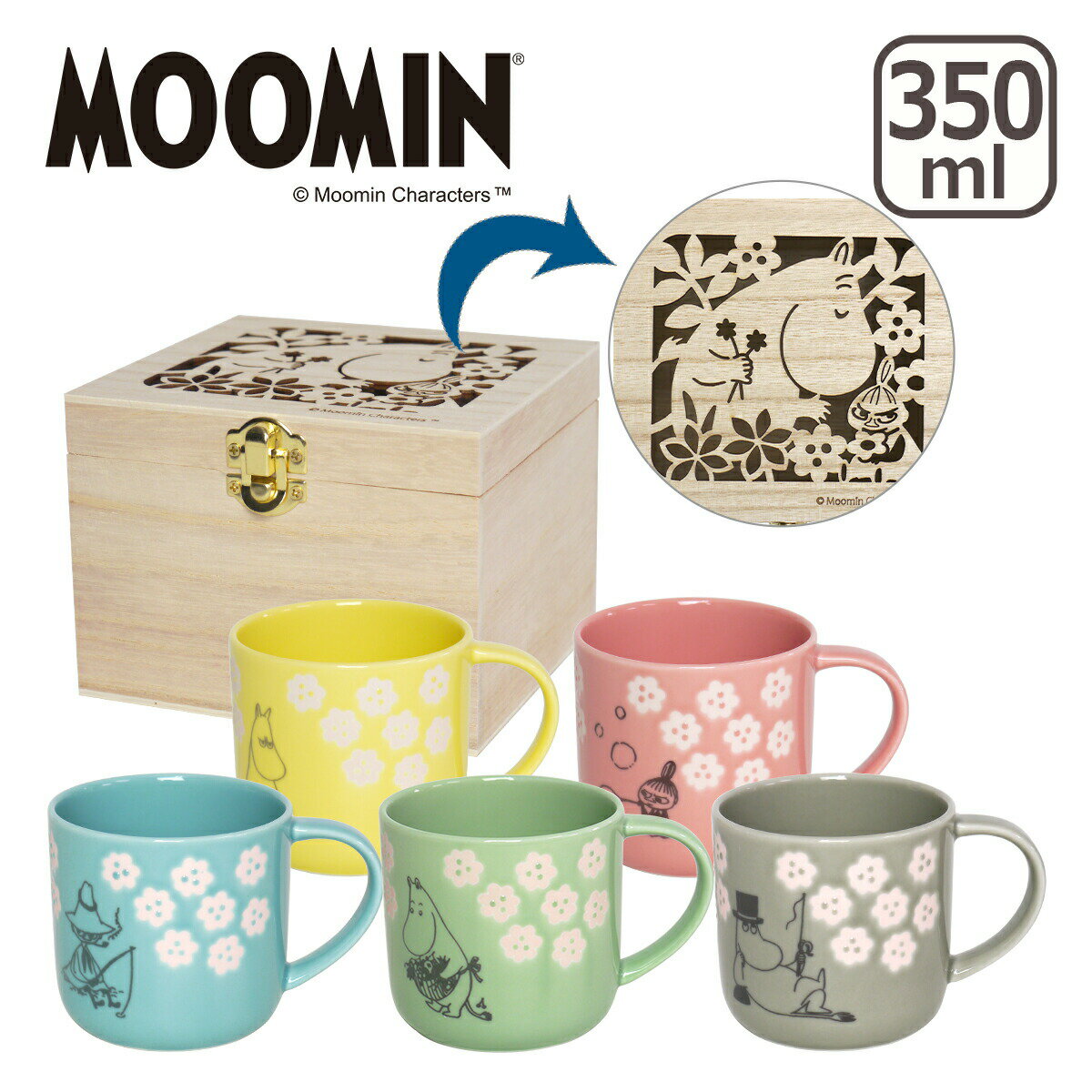 商品一覧はこちら＞＞MOOMIN ムーミン 世界中で愛される、不思議で楽しい物語。原作の世界観を表現したキッチン雑貨や食器は、日常に彩りを添えてくれるでしょう。 パステルカラーのやわらかな雰囲気のマグカップ。お花とムーミンキャラクターの絵柄...