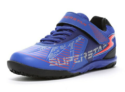 SUPERSTAR SS J1201 BLUE 子どもたちの「速く走りたい」という想いから生まれた「スーパースター」のジュニアシューズです。 「速く走る」を体現するために搭載されたパワーバネが走りをアシストします。 重さは21.0cmで片足...