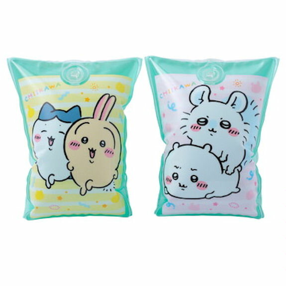 ★メーカー取り寄せ品の為、ご注文のタイミングによって在庫切れとなる場合もございます。 予めご了承の上、ご注文をお願い致します。 ちいかわたちと一緒に海やプールで楽しく遊ぼう！ ちいかわの可愛いアームリングです。 対象年齢：1.5歳以上 腕に...