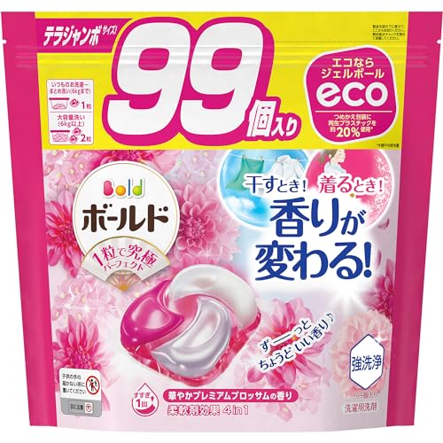 -/99個/-・パッケージ個数:1・ボールドジェルボールは4つの柔軟剤成分が1粒に配合・ボールドジェルボールはシワを防いでふんわり仕上がる・柔軟剤なしでも、洗濯洗剤のみでこのやわらかさ。・新香りカプセル配合で上品な香りが長続き・新消臭成分で...