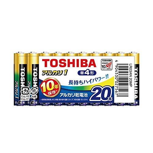 20本ゴールド/単4型/LR03AN 20MP・Style:20本PatternName:単品・パッケージ個数:1・アルカリ乾電池単4形20本まとめパック・10長期保存を実現(JIS C 8515に準拠)・長持ちハイパワー・買い置きに安心（...