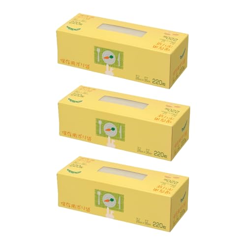 -/220枚×3個/4904740680378・Size:220枚×3個・パッケージ個数:1・BOXタイプの保存用袋●BOX入りポリ袋 マチ付きで使いやすい ●原産国：インドネシア、タイ