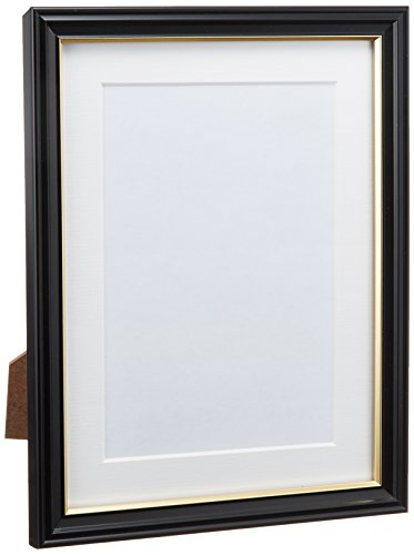 ガラス(光沢)ブラック/2L/59557・Color:ブラックSize:2LStyle:ガラス(光沢)・パッケージ個数:1・カラー:ブラック、金線入り・木製(石膏下地塗装)・厚手Vカット台紙(1.3mm)・前面板は透明ガラス使用・付属品:ス...