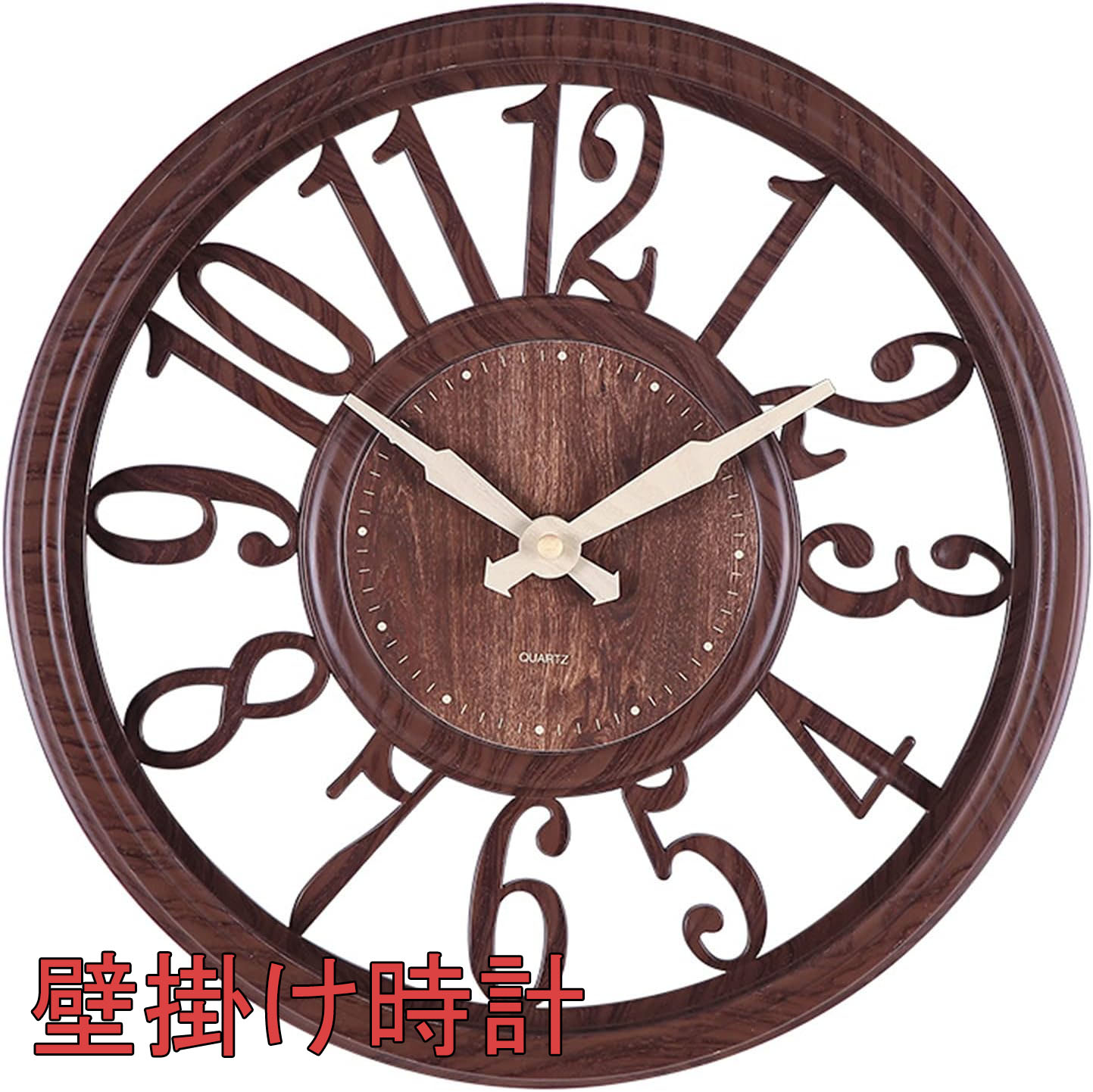 商品説明 商品詳細 【大文字で読みやすい】：直径約30cm、文字盤に浮き出るように作られた数字、大きな数字が遠くからでも見やすく、視認性も抜群です。年配の方や小さなお子様でもはっきりと時間を確認することができます。 【静音設計】：この掛け時...