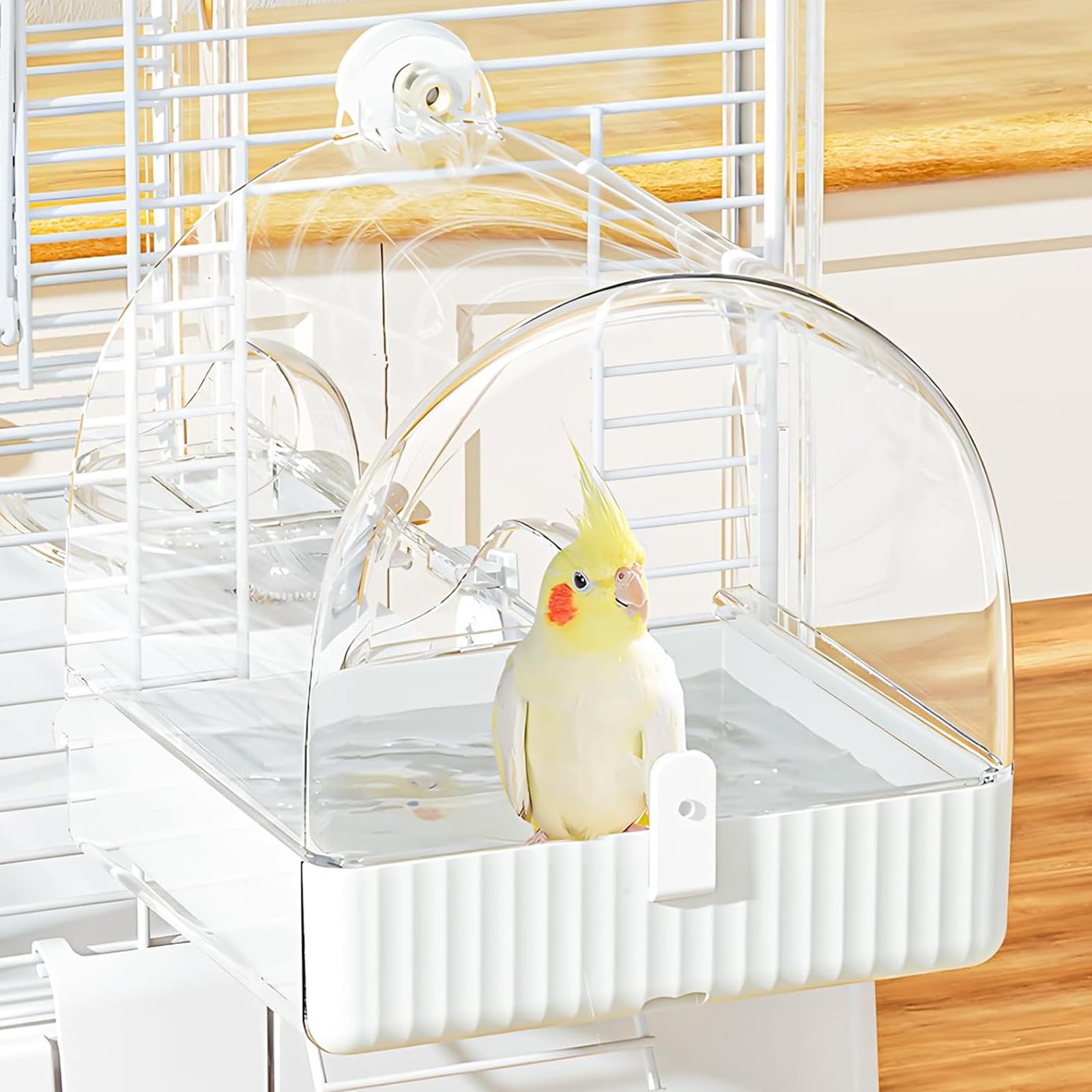 · 【広いサイズで快適な水浴びスペース】サイズは17.9x17x18.9cmで、インコやオウム、文鳥、コカトゥなどの小型から中型の鳥に最適な水浴びスペースを提供します。バードケージの外掛け式設計により、ケージ内に広がる活動エリアを確保できま...