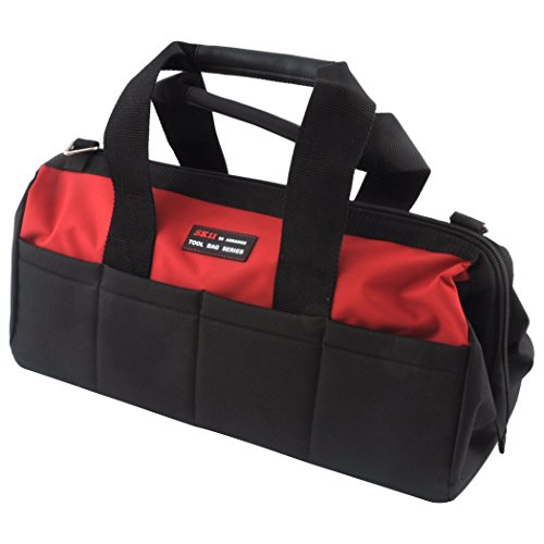 ブラック|レッド/L/STB-450・Size:L・パッケージ個数:1・サイズ:(幅)約450x(奥行)約220x(高さ)約240mm・ポケット:外側4個・ホルダー:内側6個・仕様:D環付き(別売ショルダーベルト取付可能)・材質:ポリエステ...